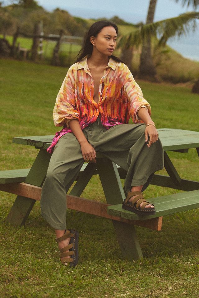 By Anthropologie Ruched Poplin Parachute Pants | Anthropologie