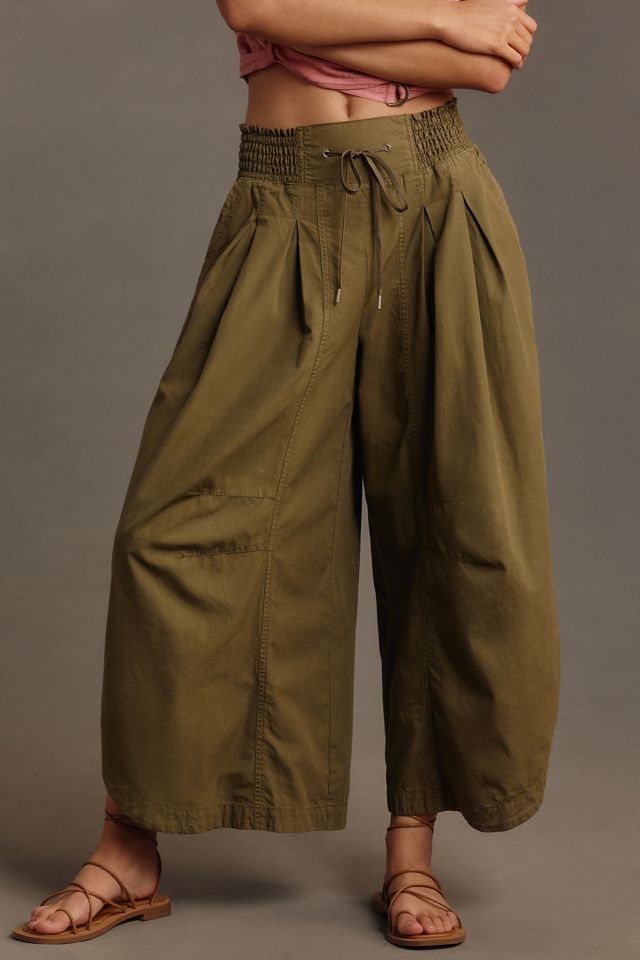 By Anthropologie Ruched Poplin Parachute Pants | Anthropologie