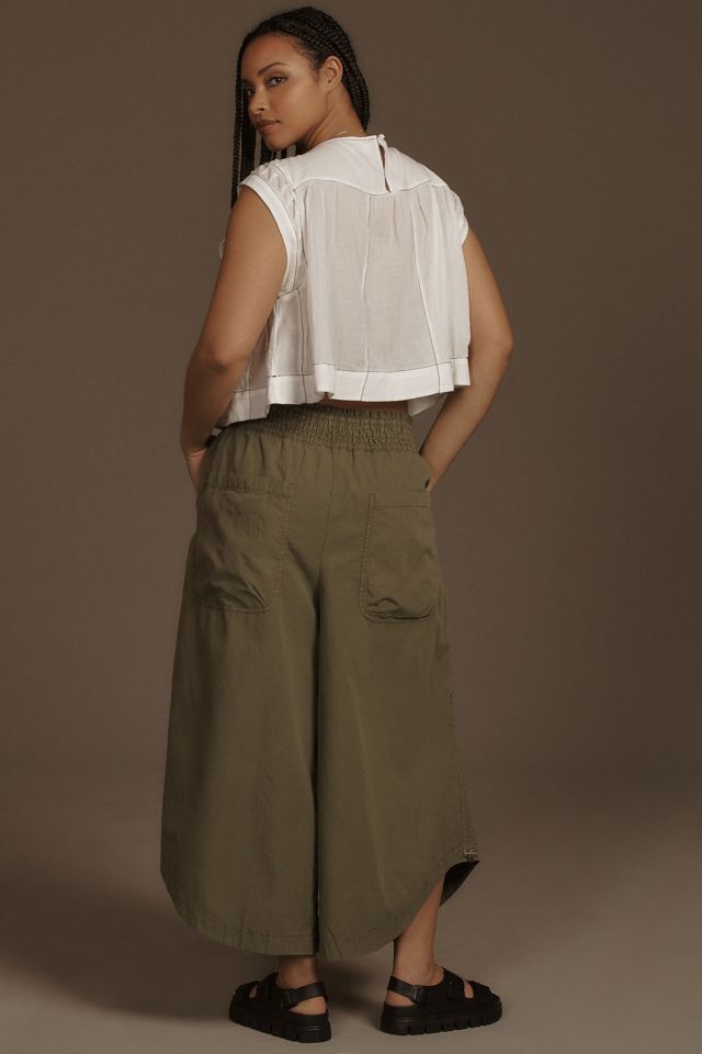 By Anthropologie Ruched Poplin Parachute Pants | Anthropologie