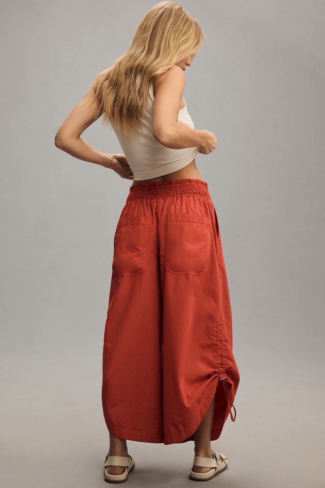 By Anthropologie Ruched Poplin Parachute Pants | Anthropologie