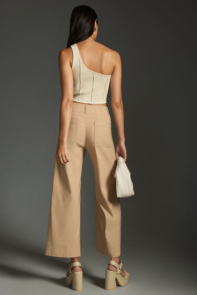 The Colette Magic Fabric Crop Wide-Leg Pants by Maeve | Anthropologie
