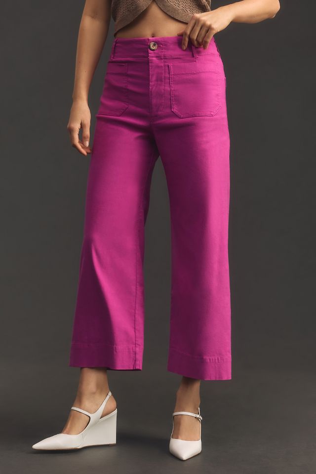 The Colette Cropped Wide-Leg Pants by Maeve | Anthropologie