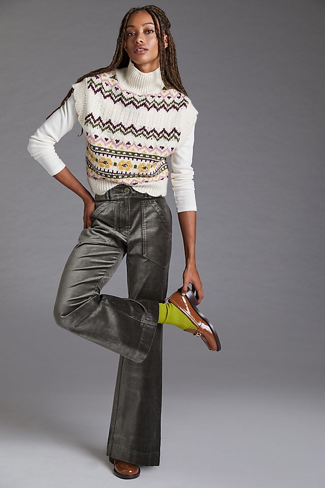 Maeve Velvet Bootcut Pants | Anthropologie Maeve Velvet Bootcut Pants | Anthropologie