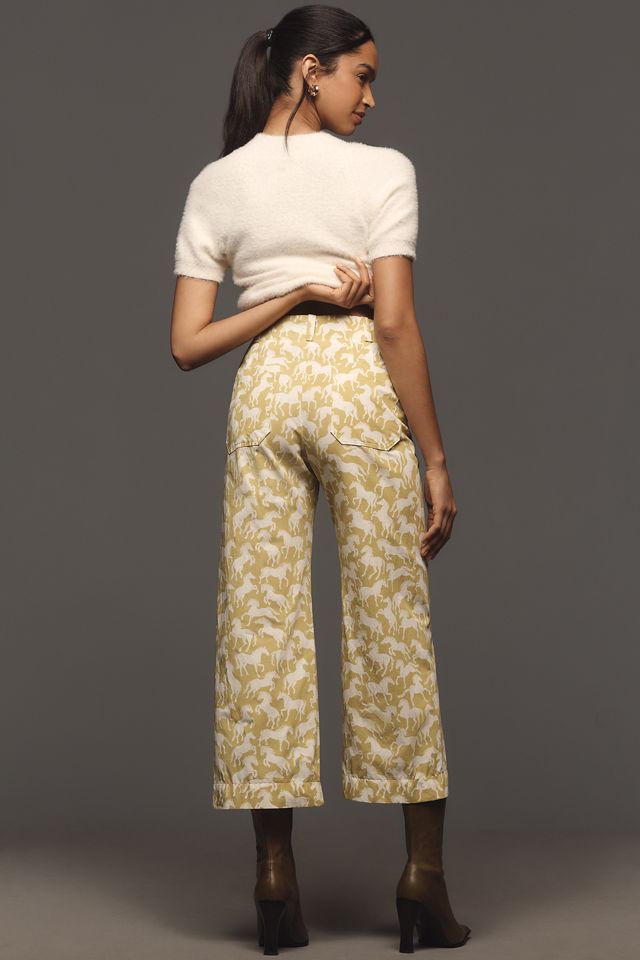 The Colette Cropped Wide-Leg Pants by Maeve | Anthropologie