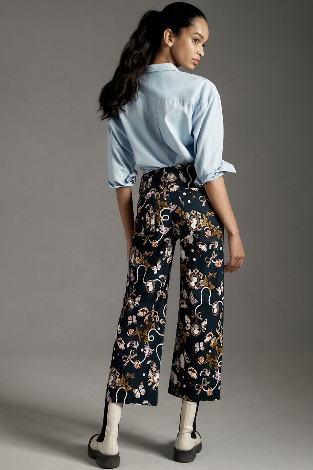 The Colette Cropped Wide-Leg Pants by Maeve | Anthropologie