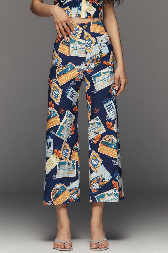 The Colette Magic Fabric Crop Wide-Leg Pants by Maeve | Anthropologie
