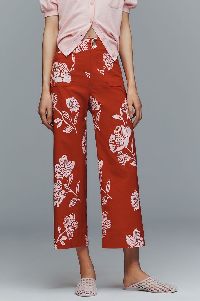 The Colette Magic Fabric Crop Wide-Leg Pants by Maeve | Anthropologie