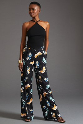 Sarah Gordon x Maeve Printed Wide-Leg Pants | Anthropologie