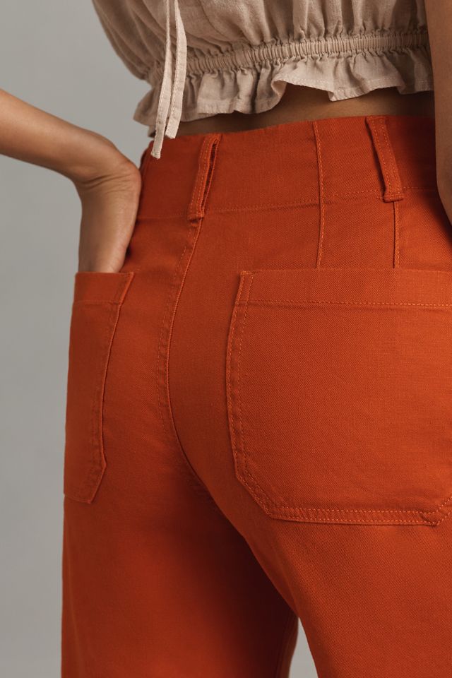 The Colette Cropped Wide-Leg Pants by Maeve: Linen Edition | Anthropologie