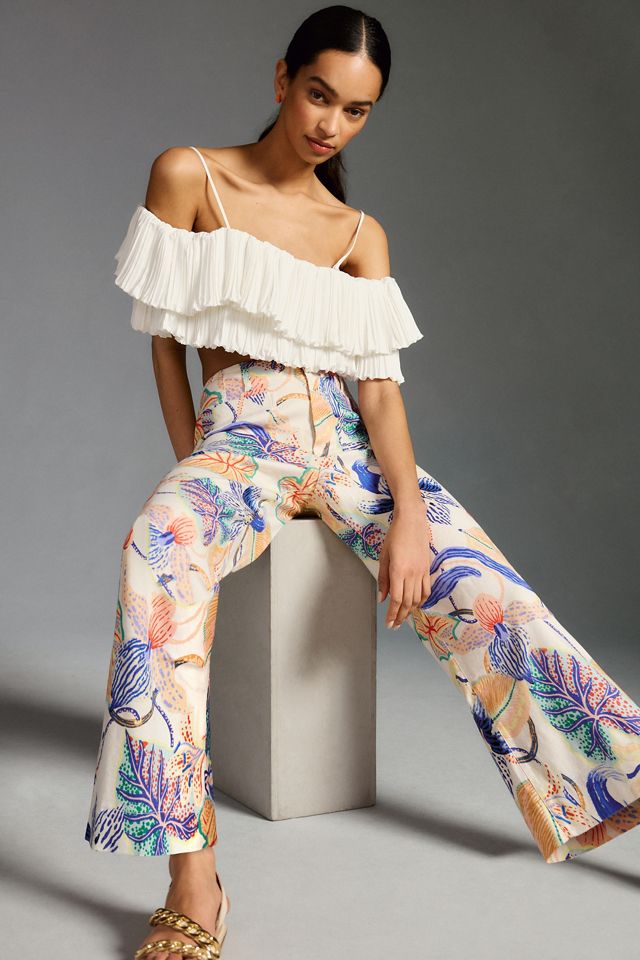 The Colette Cropped Wide-Leg Pants: Sarah Gordon Artist Edition ...
