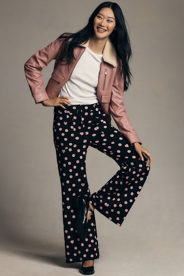 The Naomi Ponte Wide-Leg Flare Pants by Maeve: Printed Edition | Anthropologie