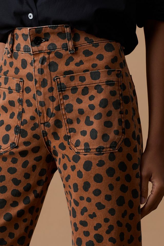 ASKK NY Sailor Cheetah-Print Pants | Anthropologie