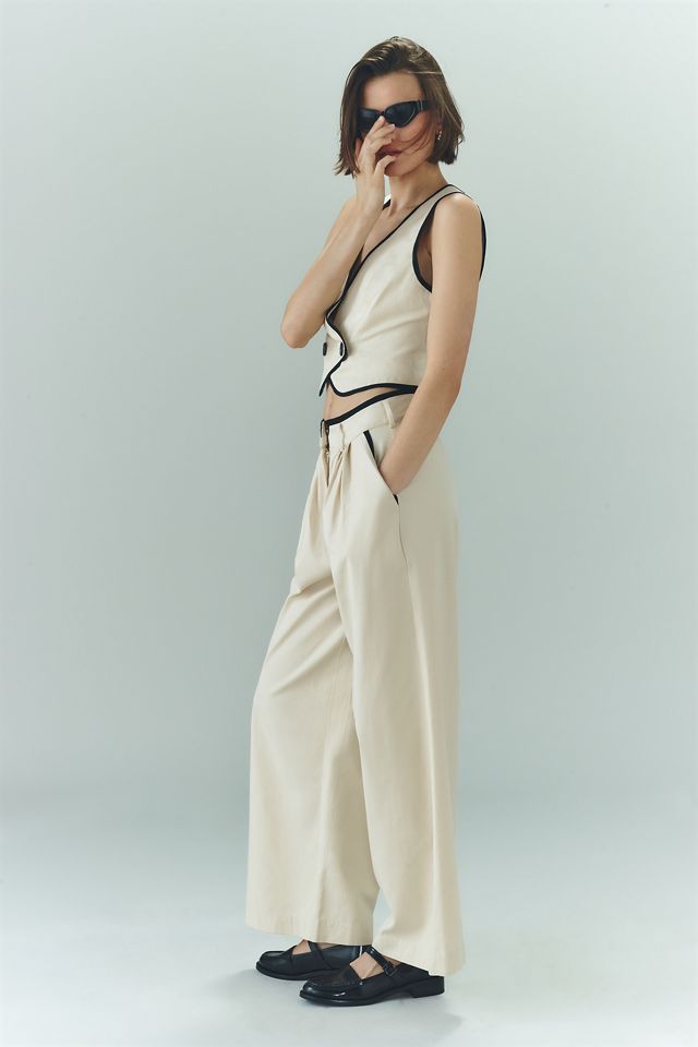 SOVERE Express Wide-Leg Pleated Pants | Anthropologie