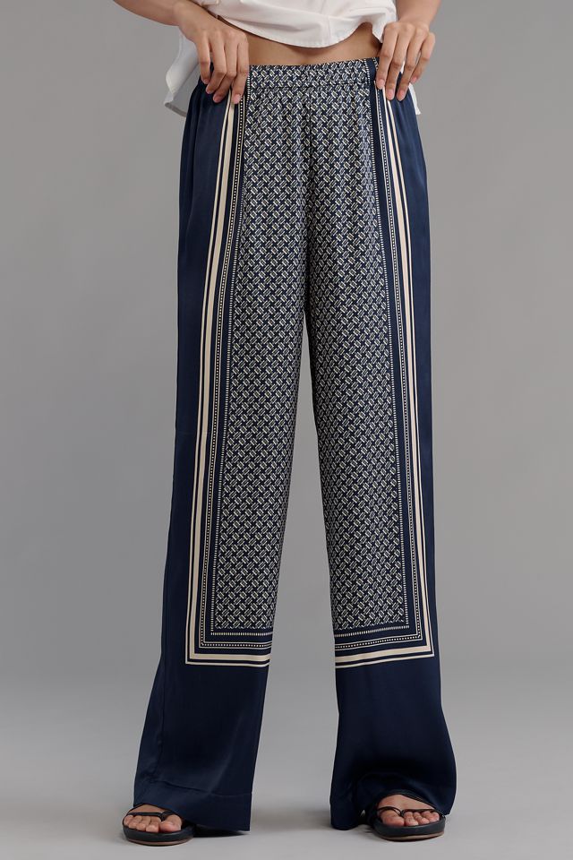 rag & bone Olivia Printed Pull-On Wide-Leg Pants | Anthropologie
