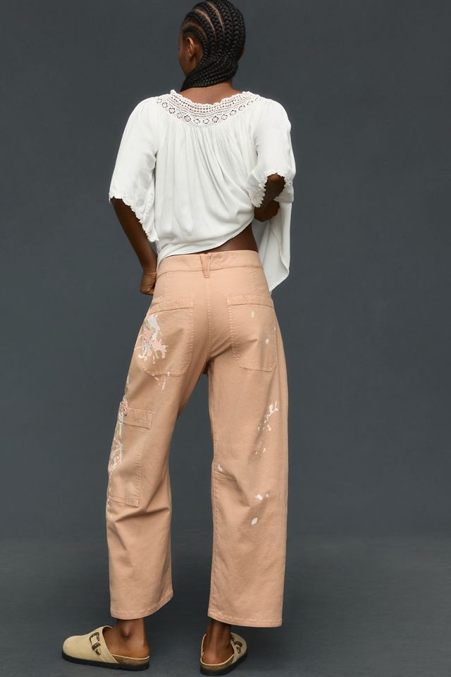 Pilcro Millie Low-Slung Barrel Pants | Anthropologie
