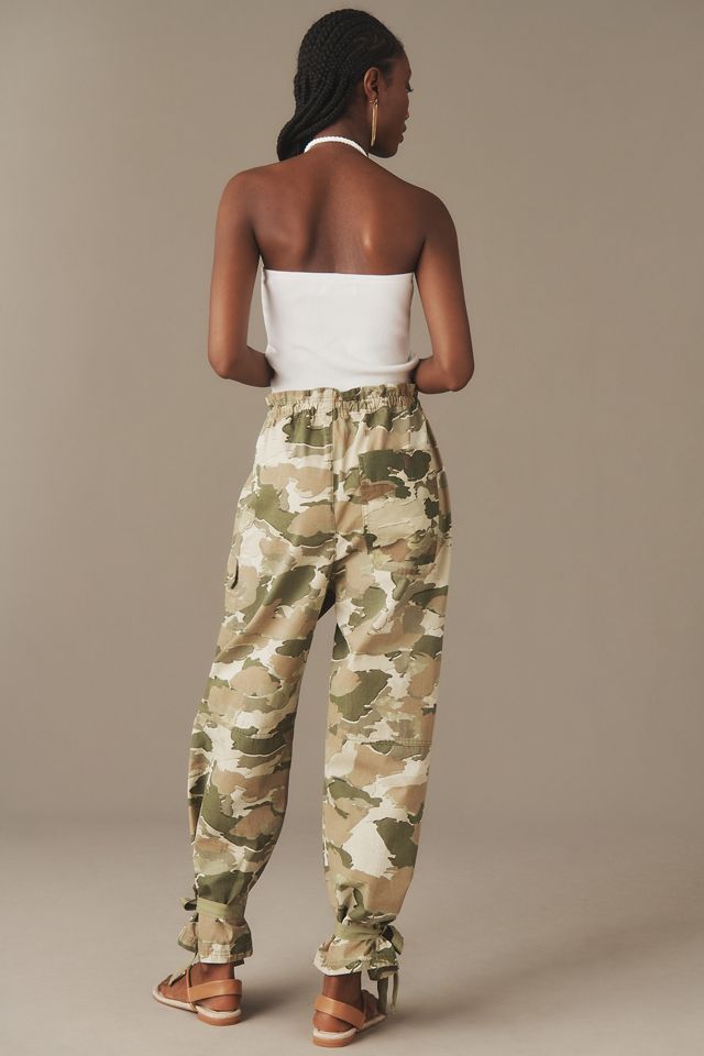 Pilcro Camo Paperbag Cargo Pants | Anthropologie UK