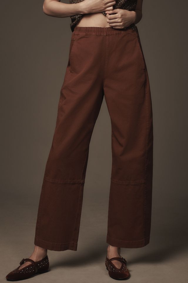 The Izzie Relaxed Pull-On Barrel Pants by Pilcro | Anthropologie