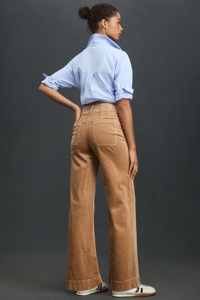 The Colette Corduroy Full-Length Wide-Leg Pants by Maeve | Anthropologie