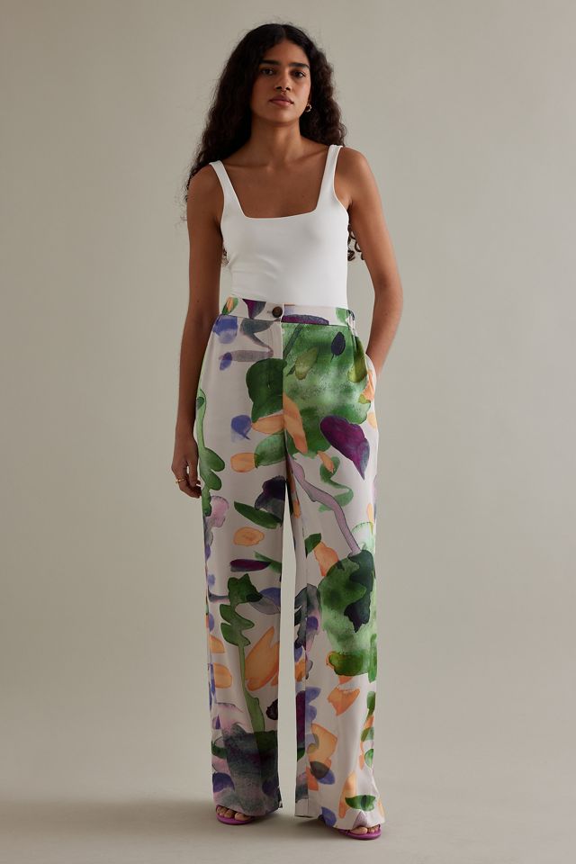 Aligne Hayza Satin Trousers | Anthropologie UK