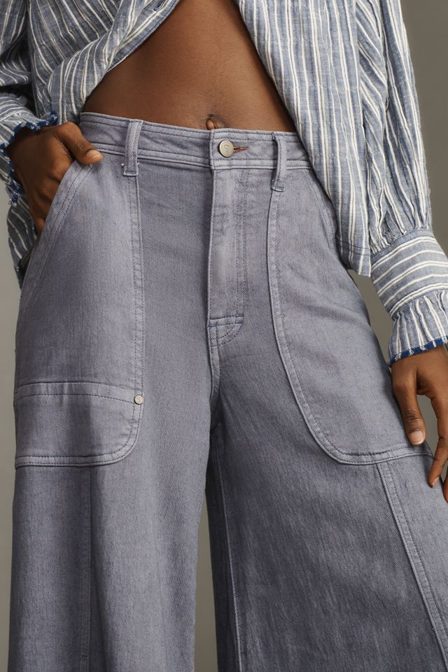 Pilcro Ultra-Wide-Leg Carpenter Rave Pants | Anthropologie