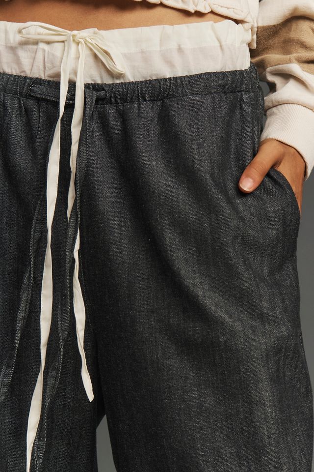 Woodrose Deli Chambray Boxer Pants | Anthropologie