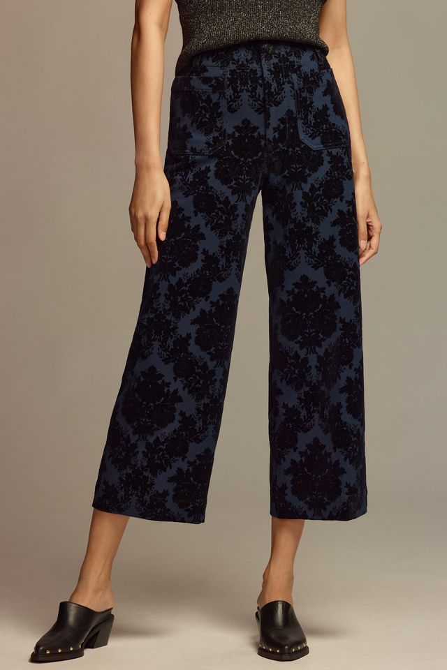 The Colette Cropped Wide-Leg Pants by Maeve: Floral Ponte Edition ...