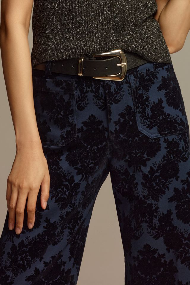 The Colette Cropped Wide-Leg Pants by Maeve: Floral Ponte Edition ...