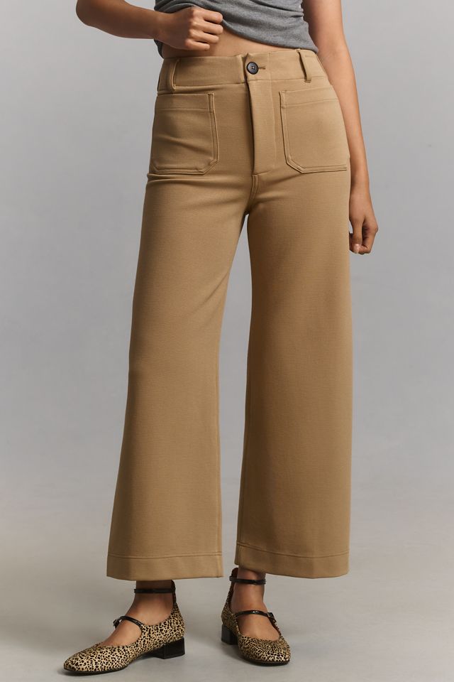 The Colette Cropped Wide-Leg Pants by Maeve: Knit Edition | Anthropologie