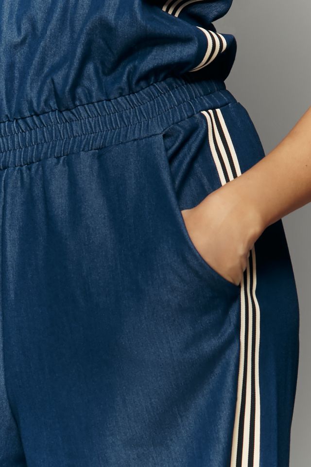 Bishop + Young Strapless Track Romper | Anthropologie