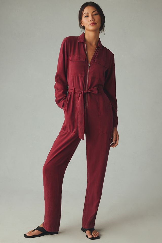 Cloth & Stone Zip-Front Utility Jumpsuit | Anthropologie