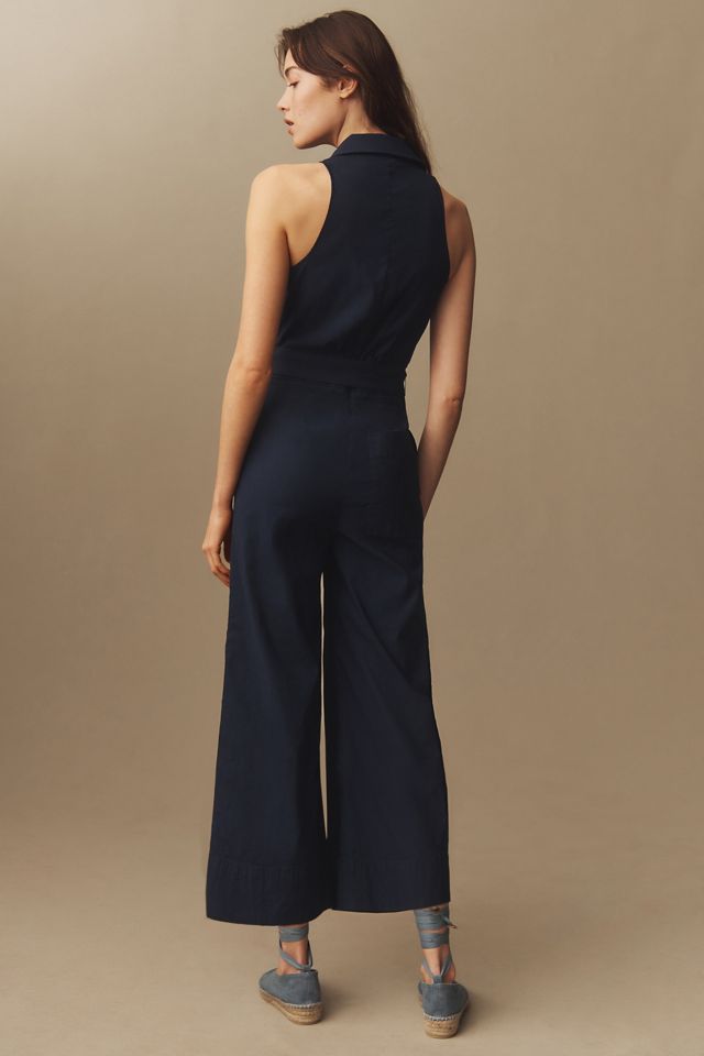 Maeve Halter Button-Front Jumpsuit | Anthropologie