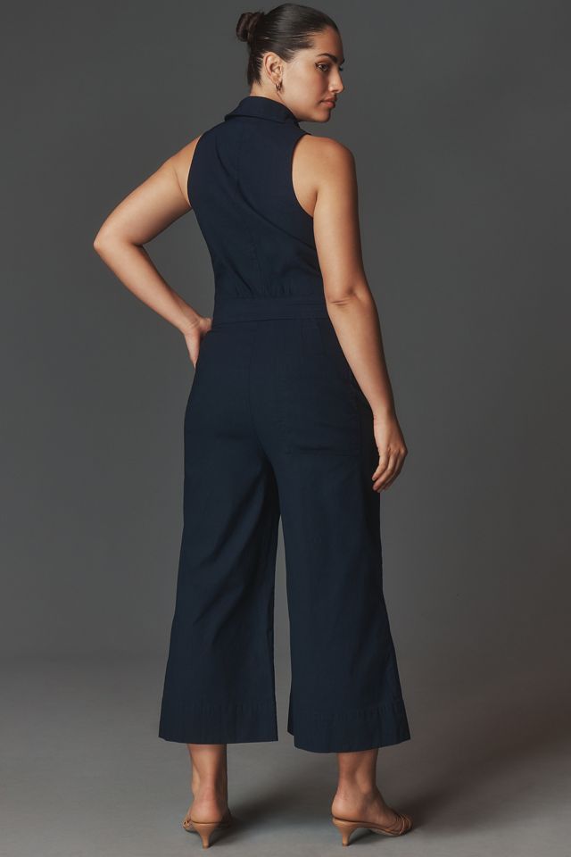 Maeve Halter Button-Front Jumpsuit | Anthropologie