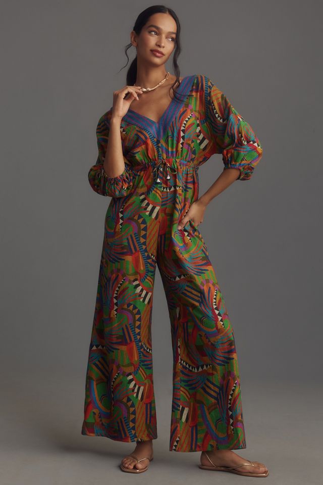 Farm Rio Wide-Leg Jumpsuit | Anthropologie