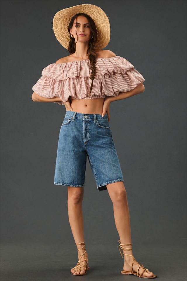 AGOLDE Low-Rise Jorts | Anthropologie