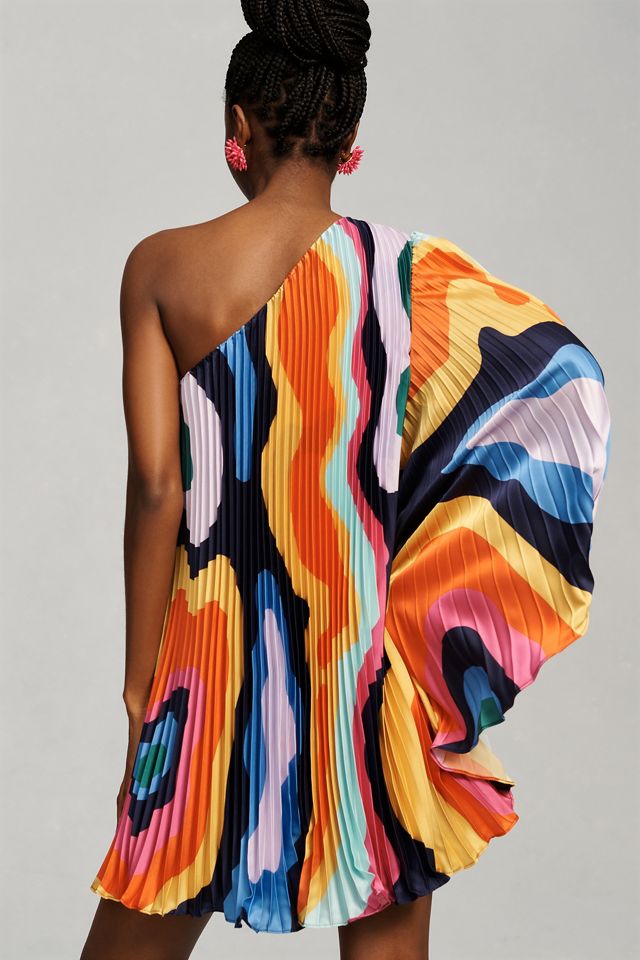 Hutch One-Shoulder Pleated Romper | Anthropologie