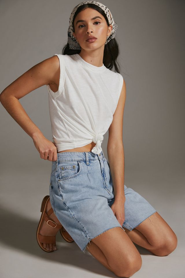 Pilcro Denim Breaker Shorts | Anthropologie