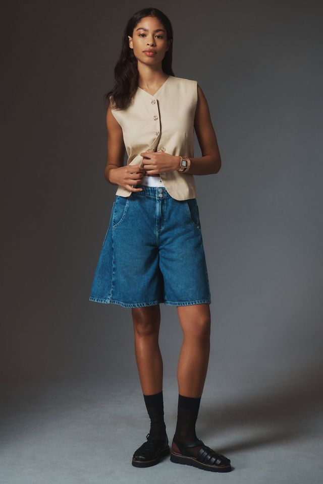Pilcro Gaucho Denim Shorts | Anthropologie