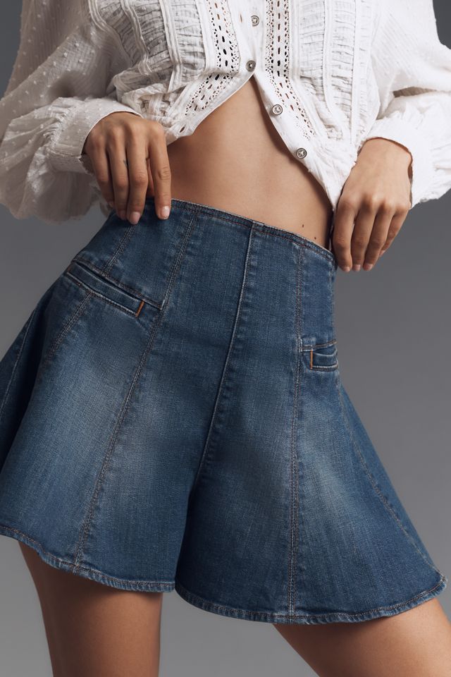 Pilcro Korsett Ausgestellte Denim Shorts | Anthropologie DE