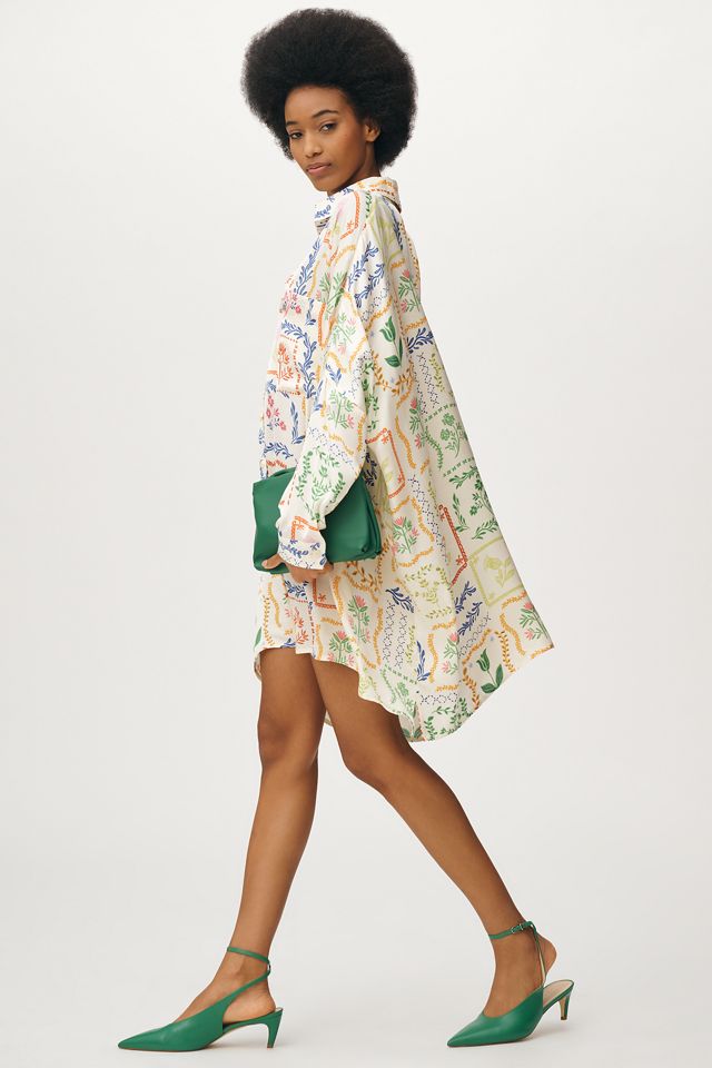 Corey Lynn Calter Long-Sleeve Printed Mini Shirt Dress | Anthropologie UK