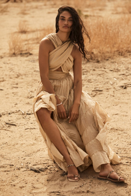 Erika Peña Selma Belted Maxi Dress | Anthropologie
