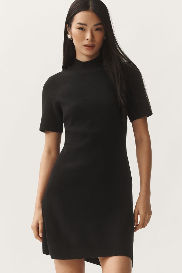 The Nina Short-Sleeve Mock-Neck Mod Mini Dress | Anthropologie