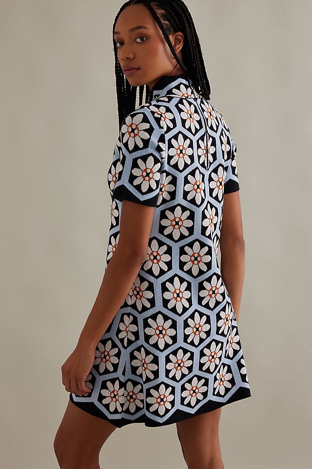 The Nina Short-Sleeve Mock-Neck Mod Mini Dress | Anthropologie The Nina Short-Sleeve Mock-Neck Mod Mini Dress | Anthropologie