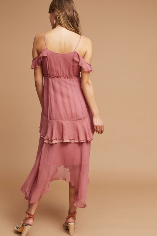 Regan Ruffled Dress, Pink | Anthropologie UK