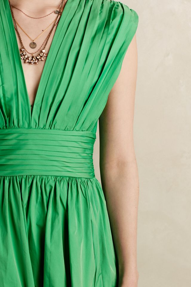 Parted Emerald Dress | Anthropologie