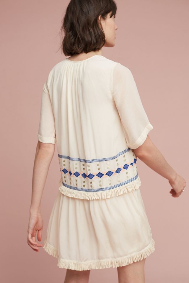Geo Fringe Tunic | Anthropologie