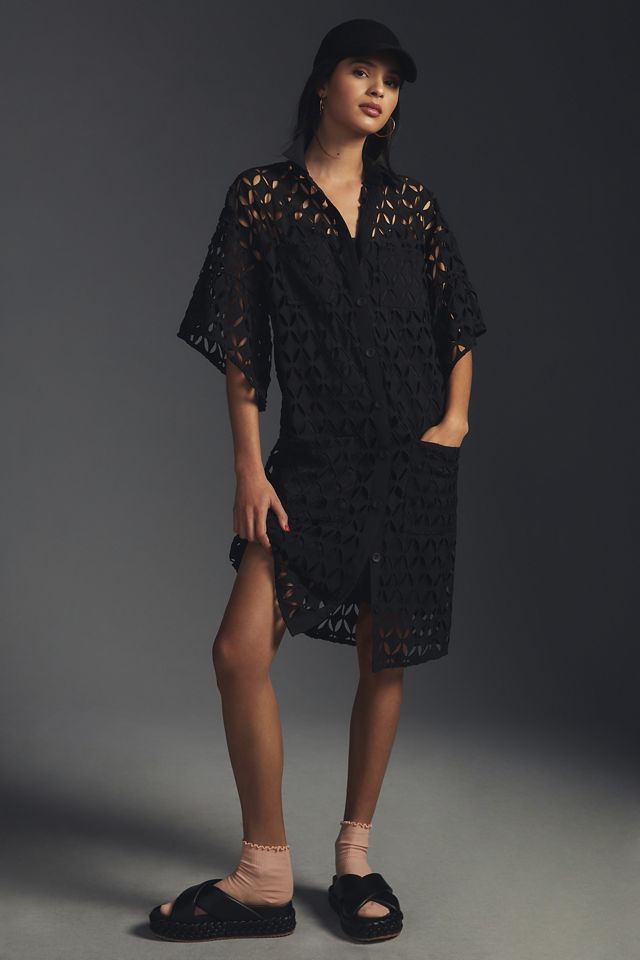 Eva Franco Cutwork Shirt Dress | Anthropologie