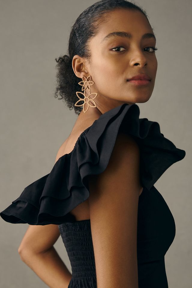 Eva Franco One-Shoulder Pleated Dress | Anthropologie