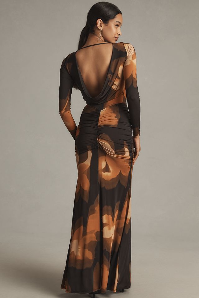 AFRM Issa Long-Sleeve Slim Maxi Dress | Anthropologie