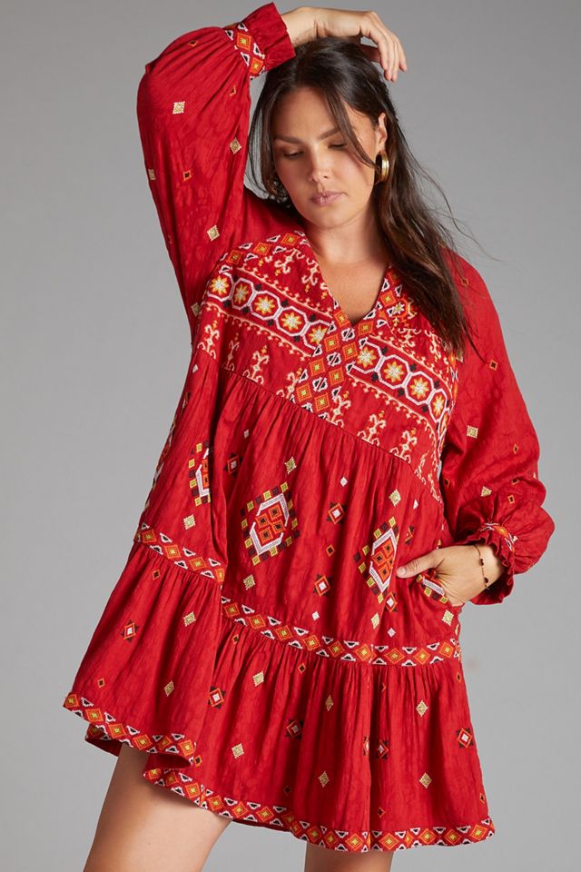 Embroidered Tunic Dress | Anthropologie