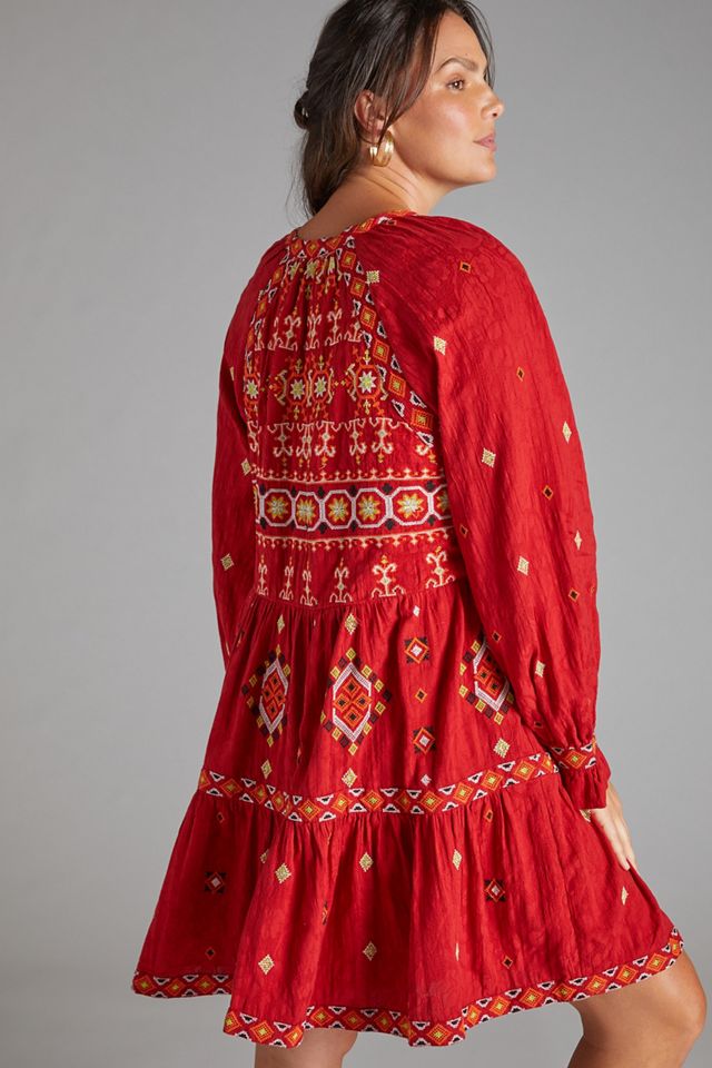Embroidered Tunic Dress | Anthropologie